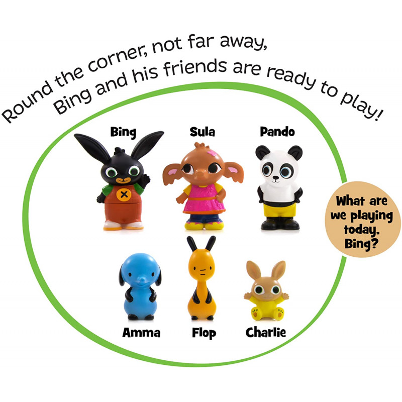 Juego de 6 figuras de Bing and Friends - Juguetería Francisco Pérez